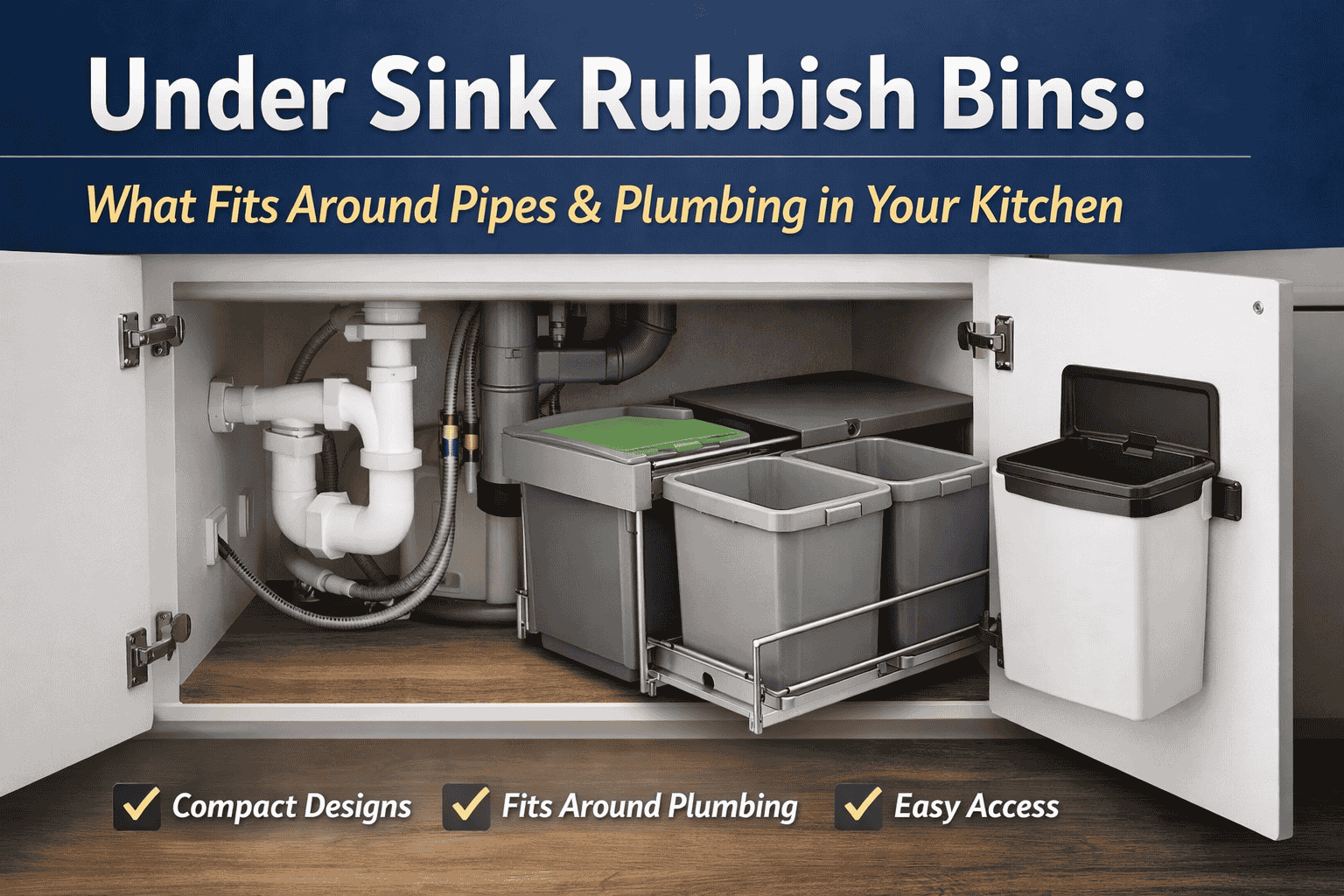 Under Sink Rubbish Bins Australia | Kitchen Bin Solutions - Organise at ...